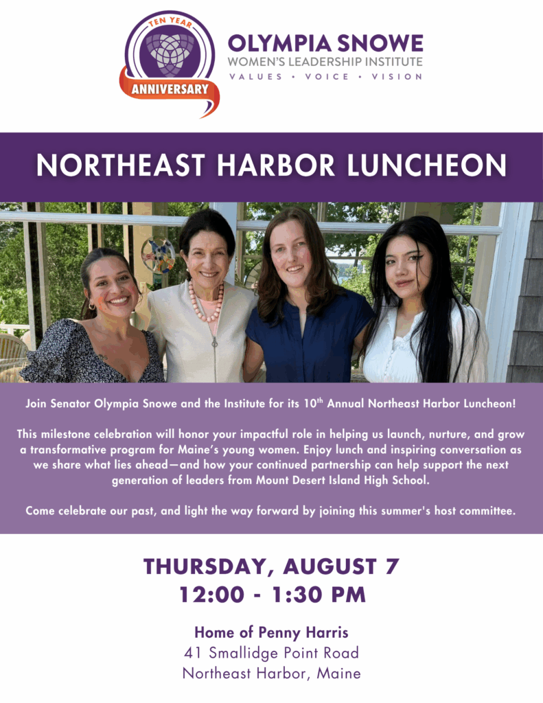 2025 Northeast Harbor Luncheon - Olympia Snowe Women's Leadership Institute